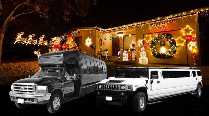 Christmas Limo Light Tour Petaluma –Petaluma Limos